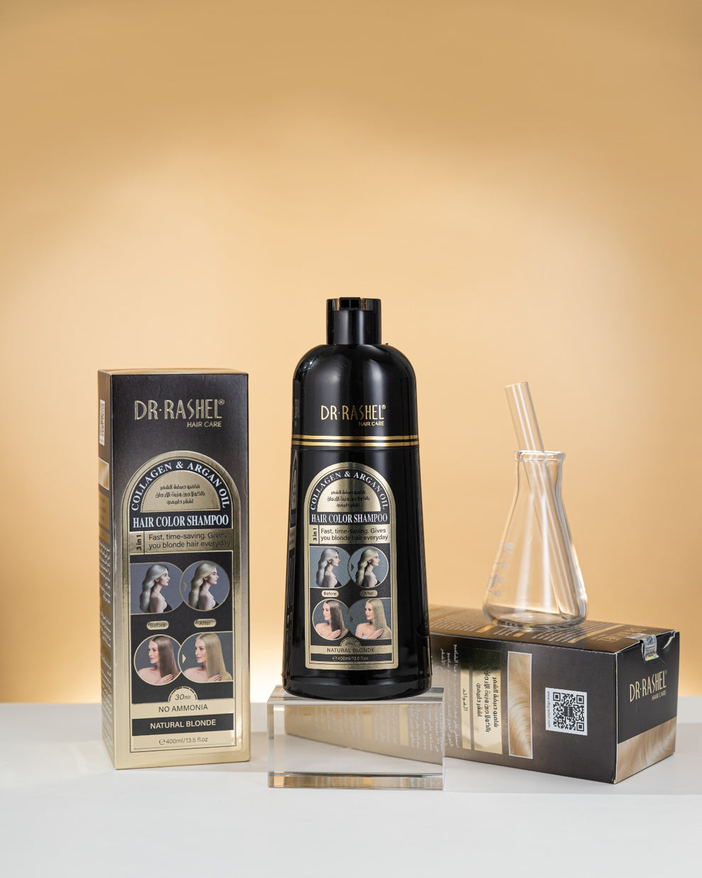 Dr.Rashel Collagen And Argan Oil Hair Color Shampoo Natural Blonde – Dr ...